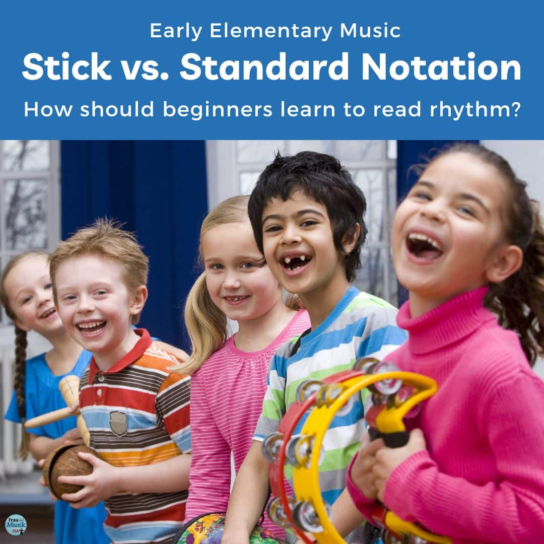 Elementary Music Rhythm Reading - Standard Notation vs. Stick Notation