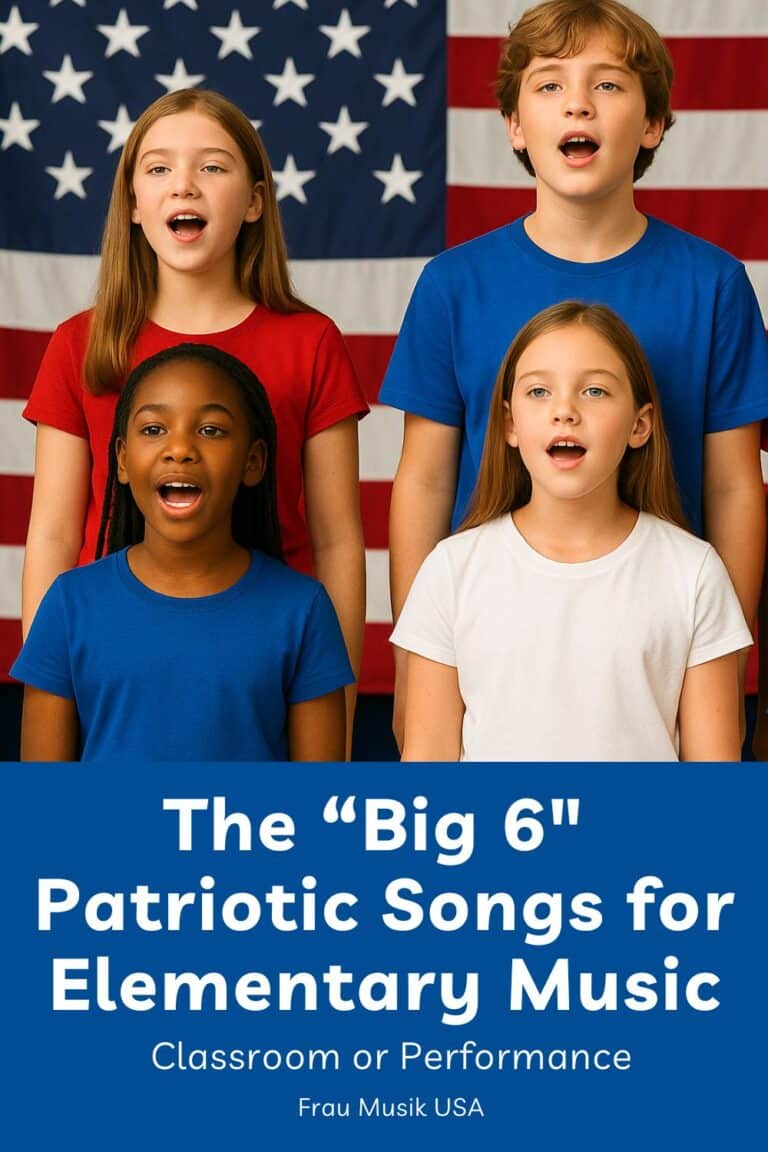 Patriotic Songs for Elementary Students - "The Big 6"