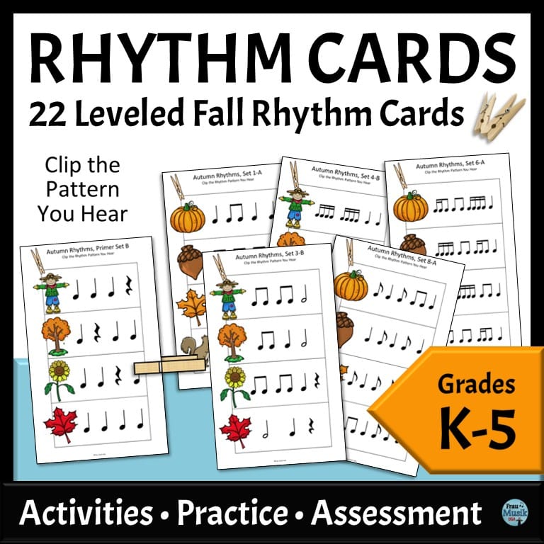 Music Rhythm Cards