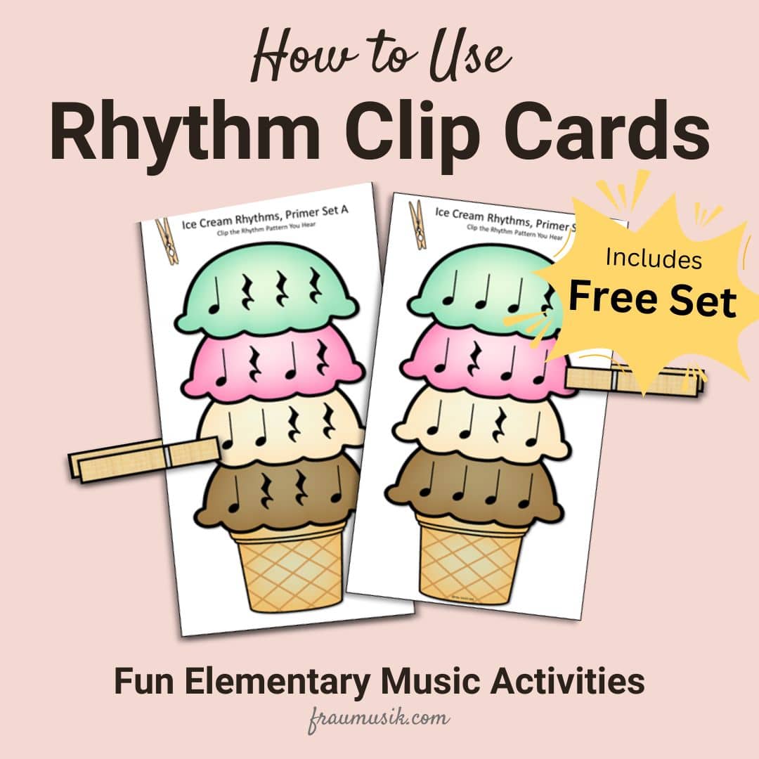 Fun Rhythm Activities for Elementary Music - Clip Cards