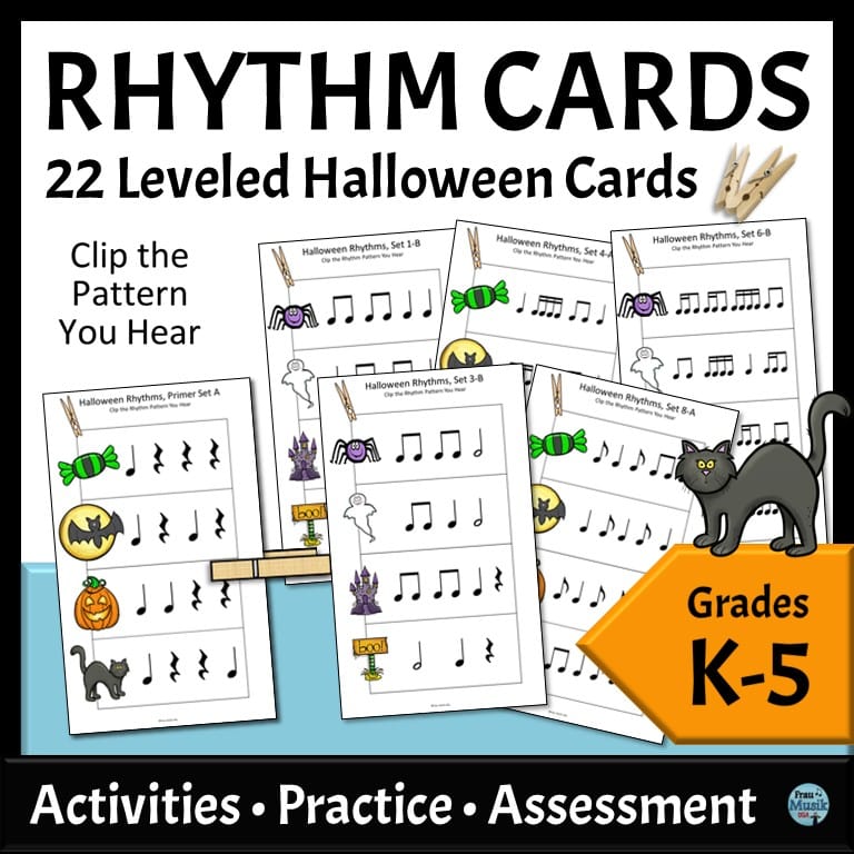 Fun Rhythm Activities for Elementary Music - Clip Cards