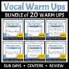 Vocal Warm Ups for Choir and Music Class Bundle - Solfege Activities