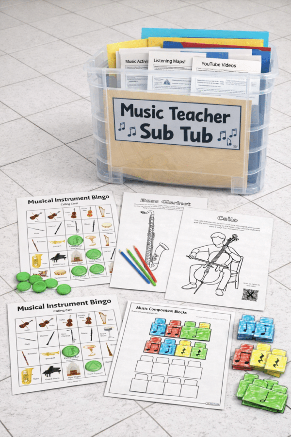Elementary Music Sub Plans: Easy Activities for Substitute Teachers