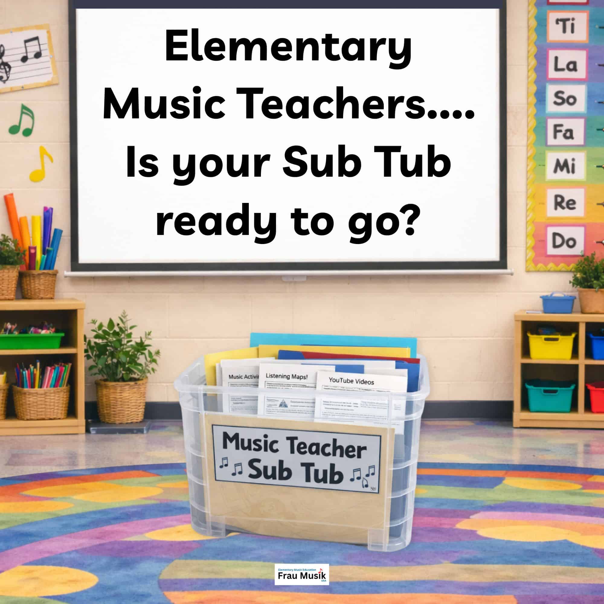 Elementary Music Sub Plans: Easy Activities for Substitute Teachers