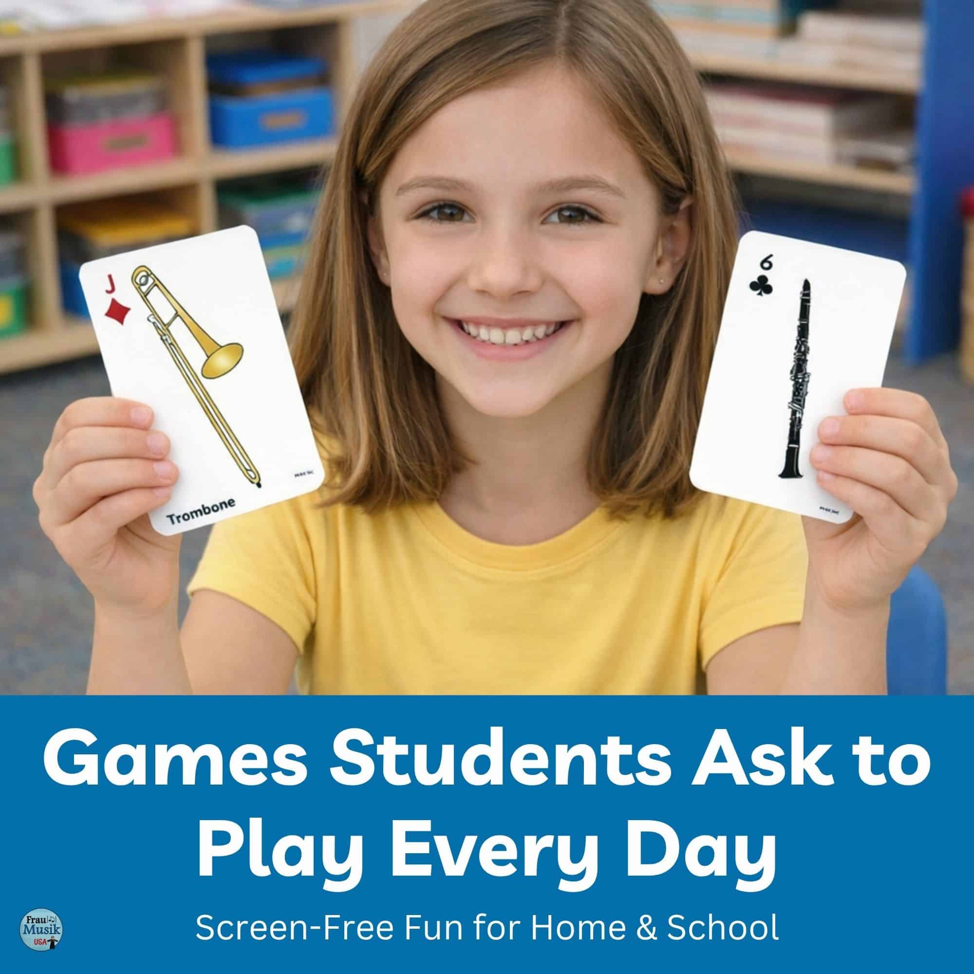 Musical Instrument Games for Elementary Music - Printable Playing Cards